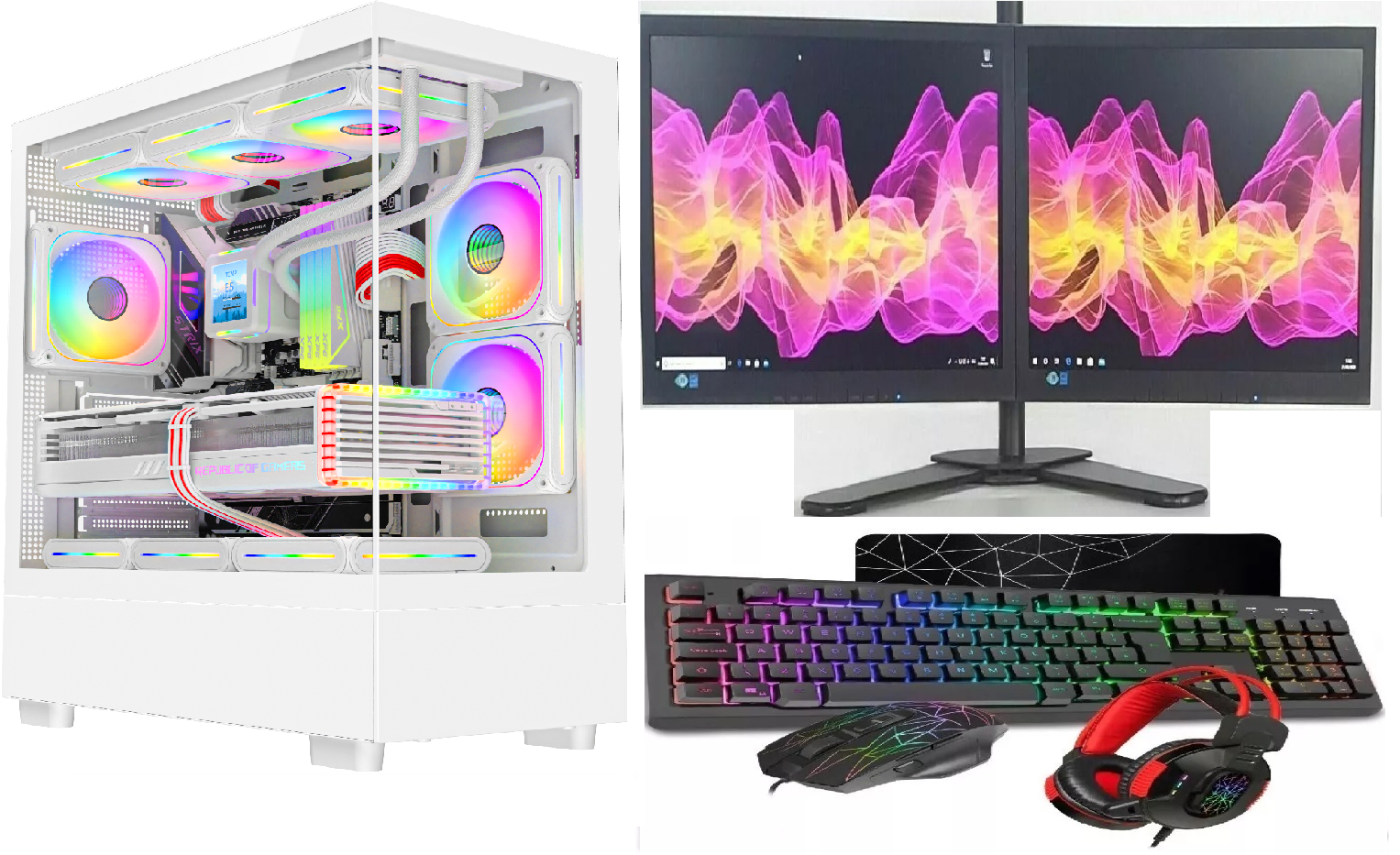 ASC Gaming PC Dual Bundle: AMD Ryzen 5 5500, 16GB RAM, 1TB+256GB SSD ...